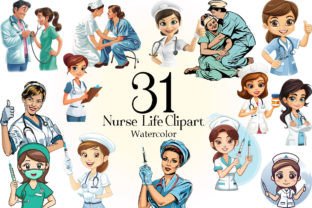 Nurse Life Clipart Sublimation Graphic by sumim3934 · Creative Fabrica