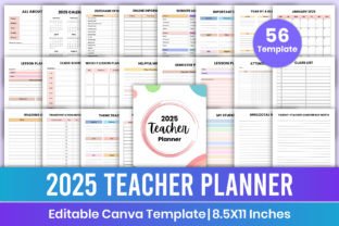 2025 Teacher Planner Canva Template Graphic by Mustafiz · Creative Fabrica