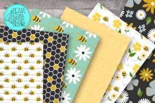 Bumblebee Digital Paper, Bee Print Graphic by apearlofagirldesigns ...