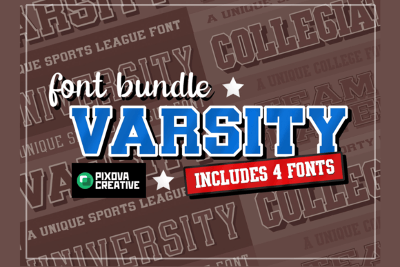 Varsity College Sport Bundle Font by Pixova Creative · Creative Fabrica