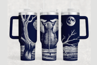 Elephant 40oz Laser Tumbler Wrap SVG Graphic by Think Plus Tumbler ...