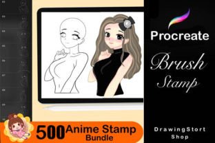 500 Anime Stamps Procreate Brush Graphic by DrawingStoryShop · Creative ...