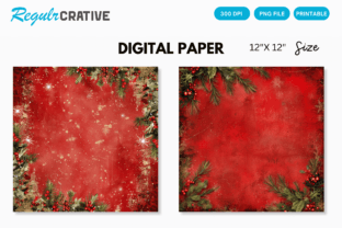 Red Christmas Digital Paper,Background Graphic by Regulrcrative ...