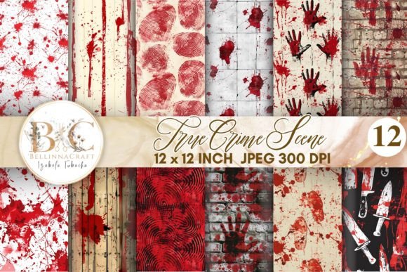 True Crime Scene Seamless Digital Paper Graphic by BellinnaCraft ...