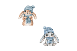Cute Winter Bunny Clipart Graphic by Clip Craft Emporium · Creative Fabrica