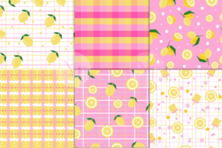 Pink Lemon Digital Paper Graphic by Nam Tiwa · Creative Fabrica