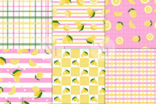 Pink Lemon Digital Paper Graphic by Nam Tiwa · Creative Fabrica