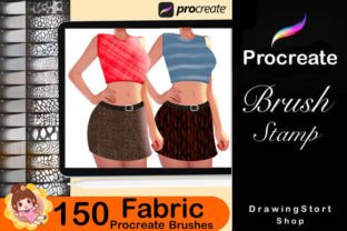 150 Procreate Fabric Texture Brushes Graphic by DrawingStoryShop ...