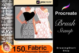 150 Procreate Fabric Texture Brushes Graphic by DrawingStoryShop ...