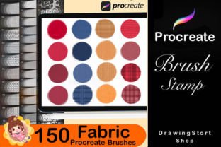 150 Procreate Fabric Texture Brushes Graphic by DrawingStoryShop ...
