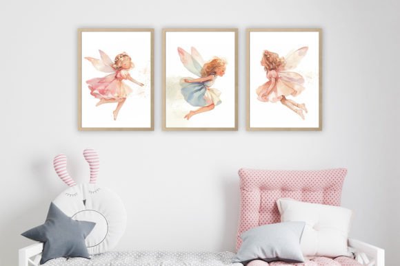 Fairy Princess Print Set of 3 Wall Art Graphic by Svetlana · Creative ...
