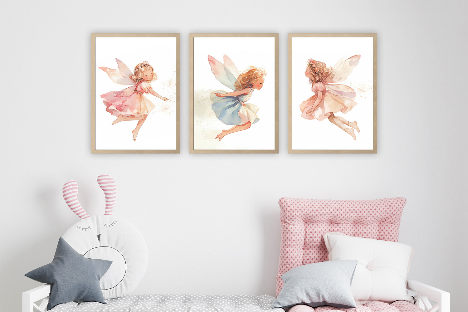 Fairy Princess Print Set of 3 Wall Art Graphic by Svetlana · Creative ...