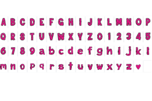 Pink Doodle Letters and Numbers Graphic by Rosey Designs Galore ...
