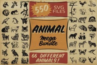 Animal Clipart SVG 550 Mega Bundle Graphic by Atomic Digital Art ...