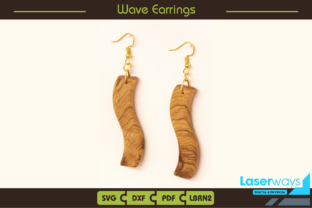 Wave Earrings, Earrings Template · Creative Fabrica