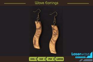 Wave Earrings, Earrings Template · Creative Fabrica