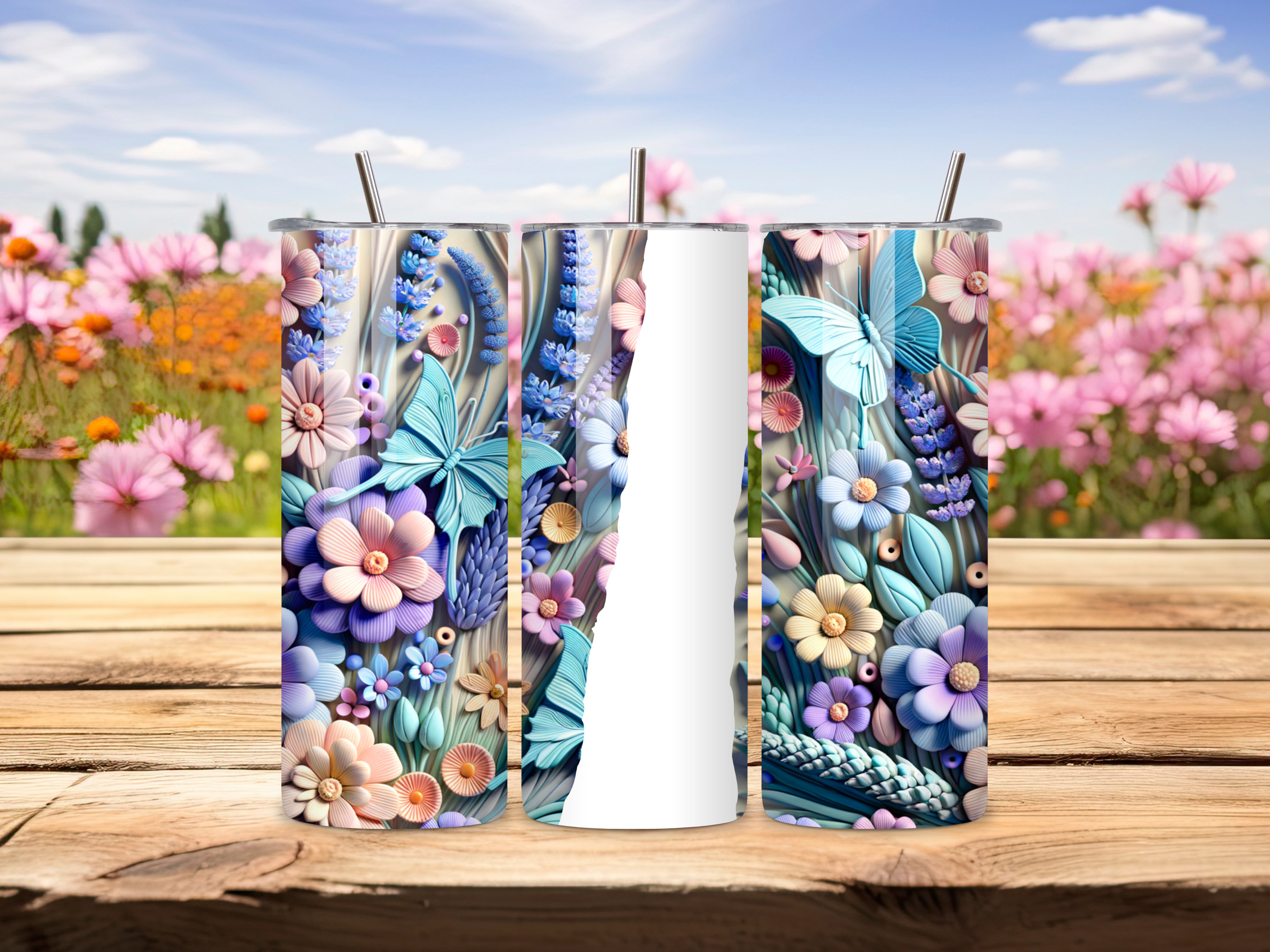 3d Floral Seamless Tumbler Wrap 20 Oz Graphic by MyPassionMyWorld ...