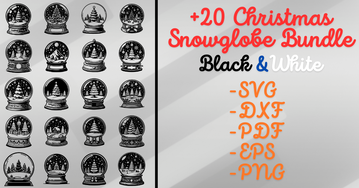 Christmas Snowglobe SVG Bundle Bundle · Creative Fabrica