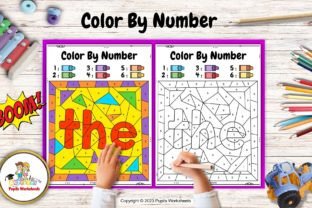 Kindergarten Sight Words Color by Number Graphic by Pupils Worksheets ...