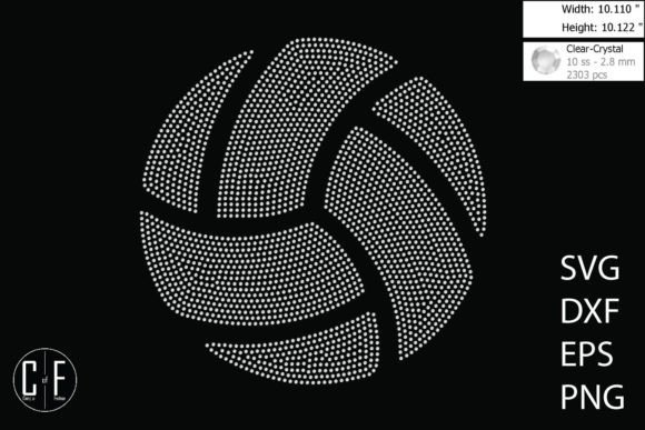 Volleyball Rhinestone Template Graphic by campusoffashion · Creative ...
