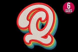 Retro Alphabet Letter Q · Creative Fabrica