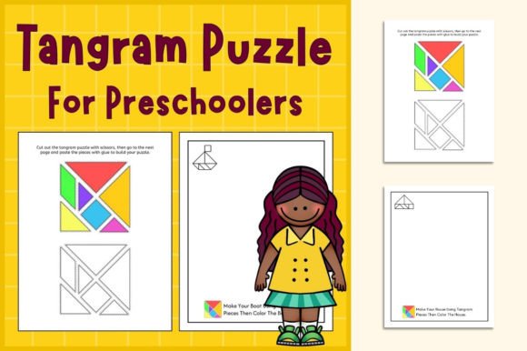 Tangram Puzzles Activities Worksheets Graphic by TheStudyKits ...