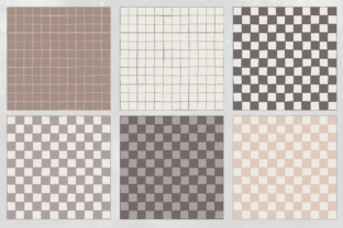 Neutral Grid and Checker Digital Paper Set Graphic by BrandiLeaDesigns ...
