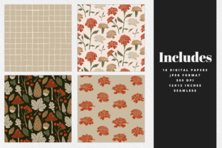 Fall Foliage Digital Paper Set Graphic by BrandiLeaDesigns · Creative ...
