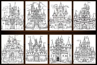 Immersive Medieval Castle Coloring Pages Graphic by E A G L E ...
