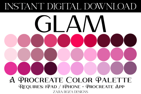 Cutesy Kawaii Procreate Color Palette Graphic by ZaraRozaDesigns ...