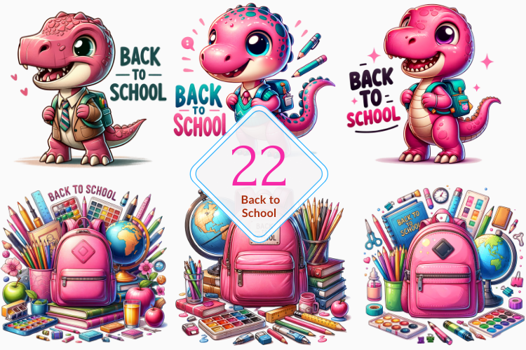 Watercolor Back to School Clipart Bundle Graphic by MariShop99 ...