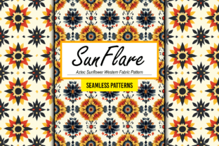 Aztec Sunflower Western Fabric Pattern Graphic by Canvas Elegance ...