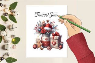 Watercolor Christmas Flower Jar Clipart Graphic by vintage.artist ...