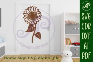 Sunflower Flower Wall Sign Svg Laser Cut · Creative Fabrica