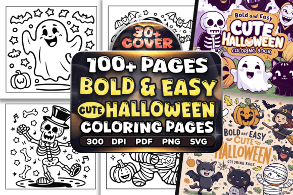 Bold Easy Creepy Monster Coloring Page Graphic by Craftsbeefy ...