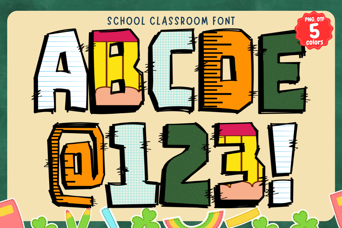 School Classroom Font by VividDoodle · Creative Fabrica