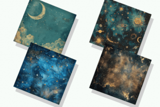Celestial Digital Paper Bundle Graphic by Regulrcrative · Creative Fabrica