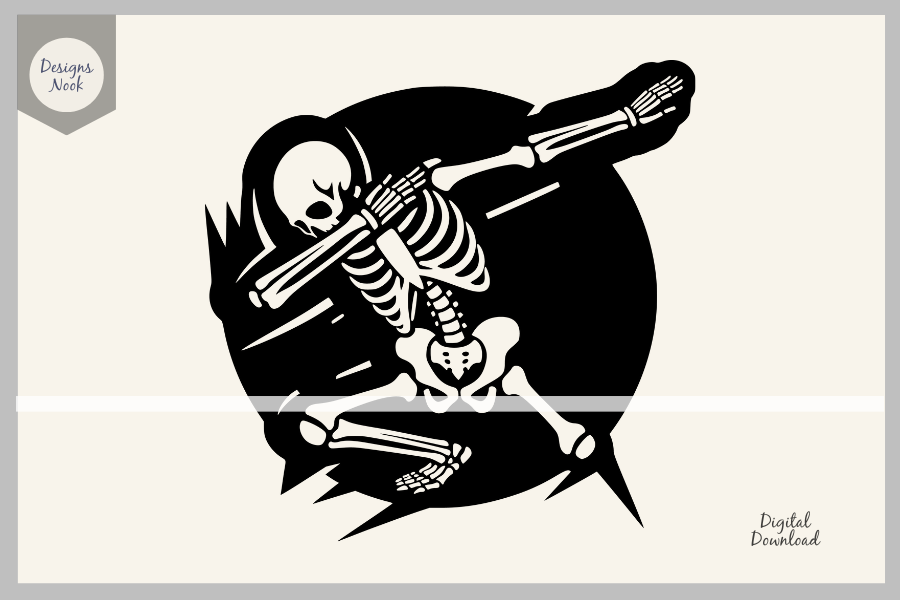 Dabbing Skeleton SVG Clipart Silhouette Graphic by DESIGNS NOOK ...
