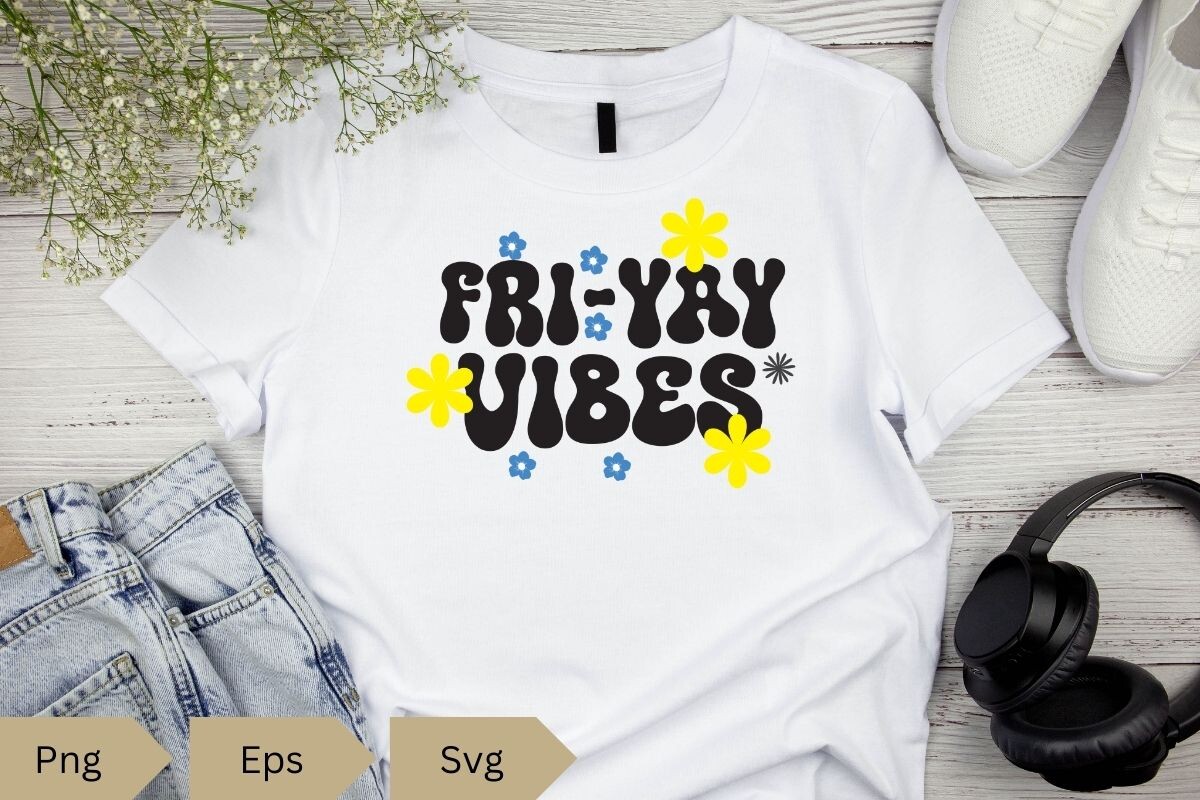 Fri-Yay Vibes Friday Lovers Fun Teacher Graphic by Kalilamaurice ...