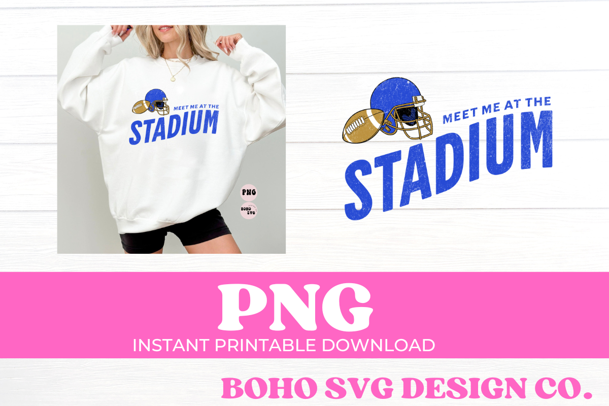 Meet Me at the Stadium Football Png Graphic by styledhomesvg · Creative ...