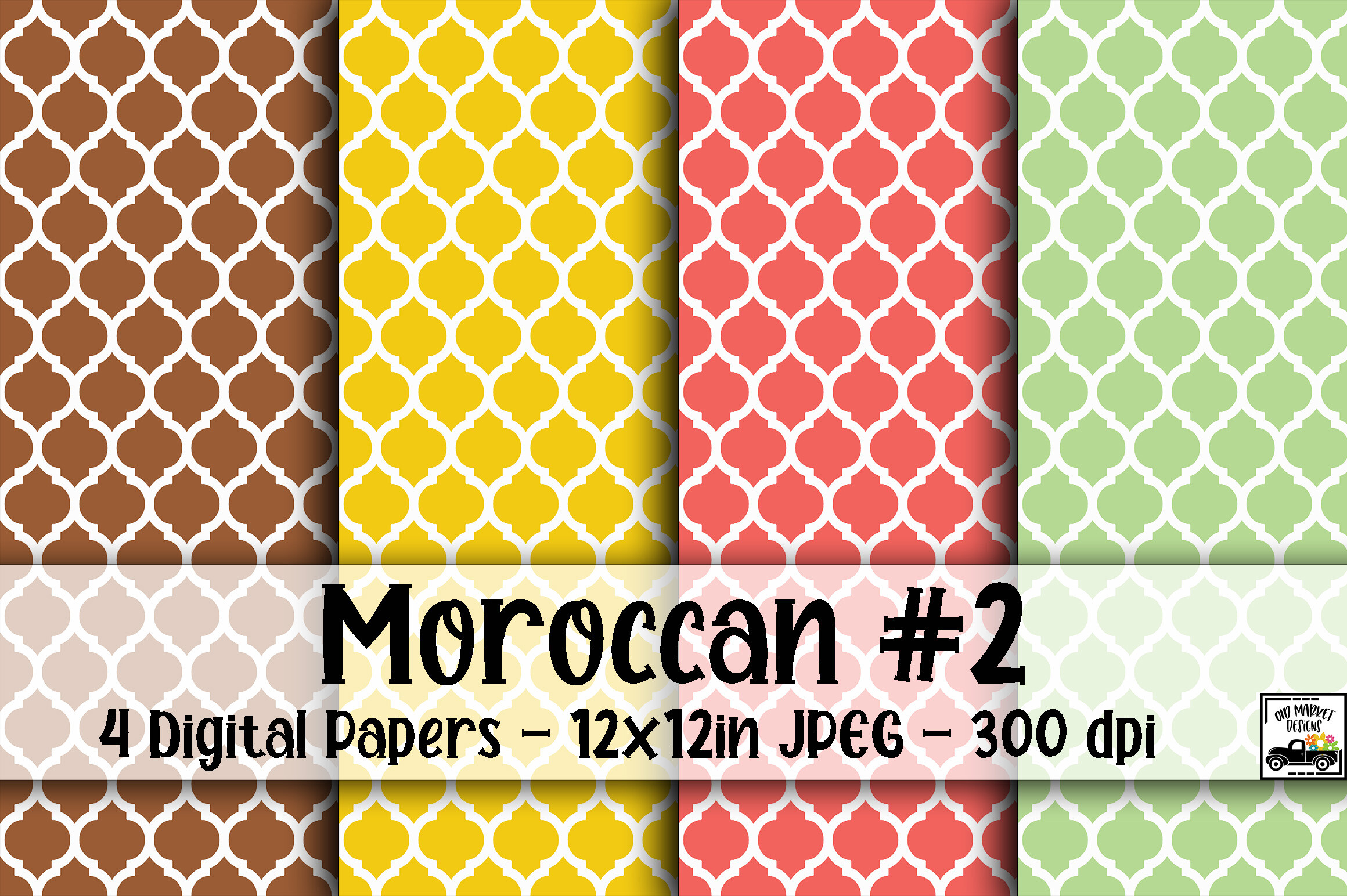 Moroccan Digital Paper #2 Graphic by oldmarketdesigns · Creative Fabrica