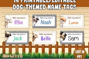 Editable Dog-Themed Name Tags Graphic by Sunshines and Rainbows ...