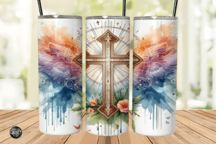 Christian Cross Tumbler Wrap Sublimation Graphic by LazyCraftlab ...