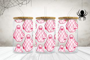 Checquered Ghost Libbey Glass Can Wrap Graphic by planstocraft ...