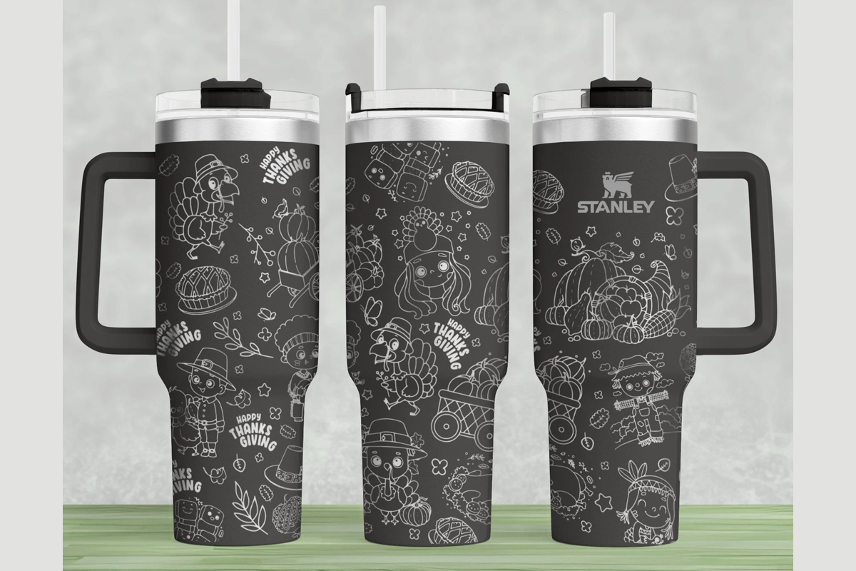 Thanksgiving Stanley 40oz Laser Wrap SVG Graphic by Think Plus Tumbler ...
