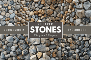 Stones Digital Paper Patterns Bundle Graphic by Regulrcrative ...