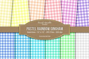 Pastel Rainbow Gingham Digital Paper Graphic by brushandbristlestudio ...