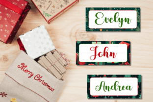 Holly Jolly Christmas Name Tags Graphic by Sunshines and Rainbows ...