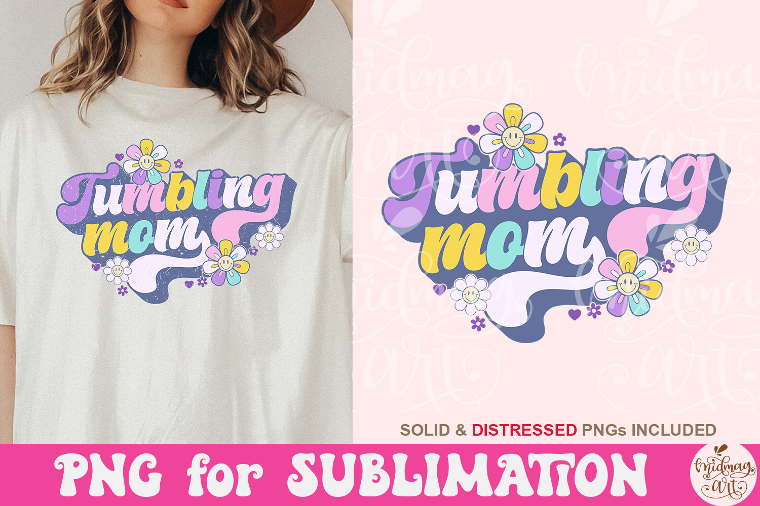 Tumbling Mom PNG Svg, Gymnastics Design Graphic by MidmagArt · Creative ...