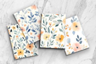 Soft Watercolor Flowers Digital Papers Graphic by ArtCursor · Creative ...
